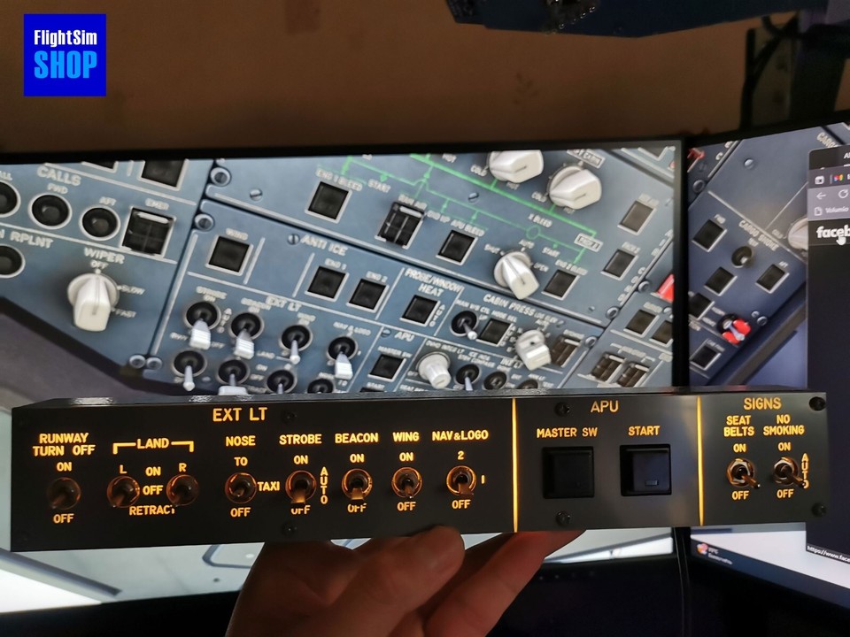 A319/320/321 Fenix/FBW External Lights, APU, and SIGNS Lights Panel for ...