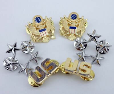 FULL SET US ARMY GENERAL FIVE STAR RANK INSIGNIA US STAR RANK BADGE US ...