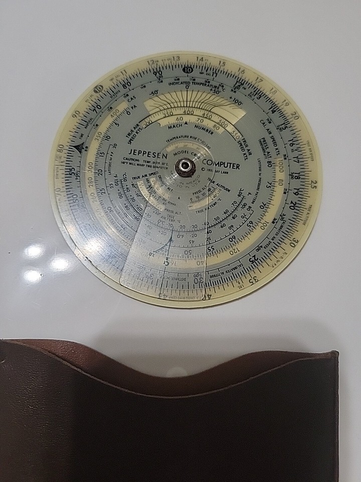 Jeppesen Flight Computer Model CR-2 with Storage Case Slide Rule ...