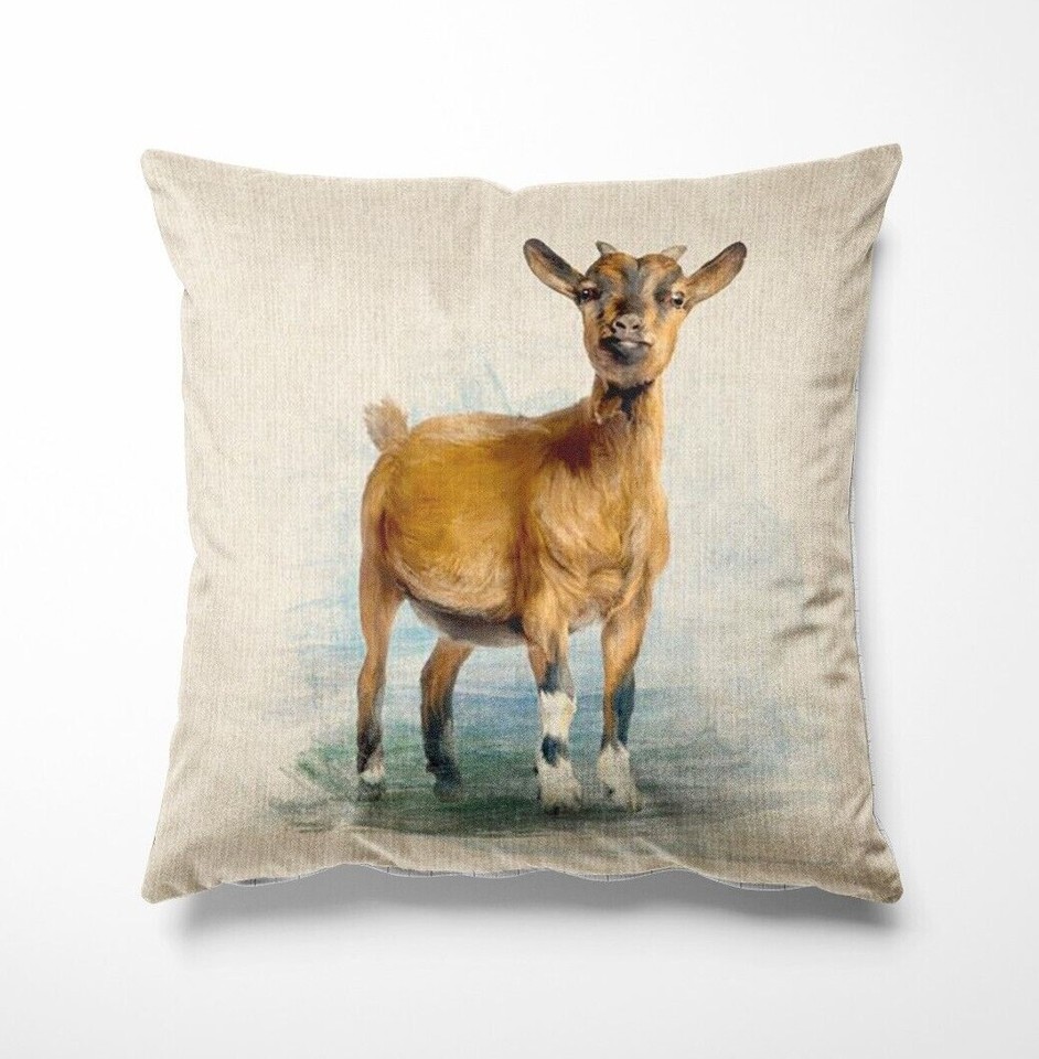 Animal Country Creature Linen Look Cotton Rich Fabric Cushion Panels ...