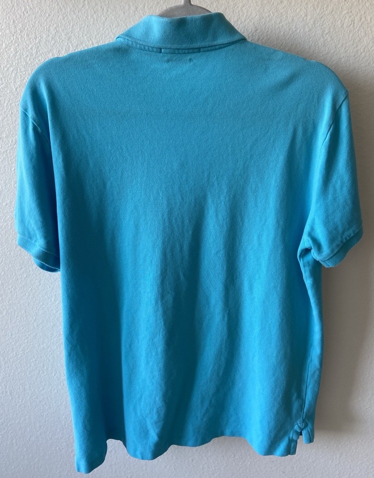 Ralph Lauren Custom Slim Fit Iconic Mesh Turquoise Polo Shirt Mens Size ...