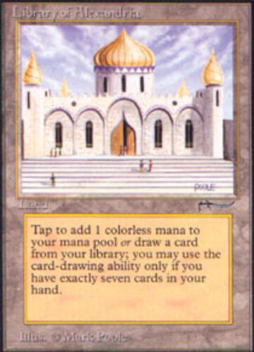 [1x] Library of Alexandria Heavy Play, English Arabian Nights MTG Magic ...