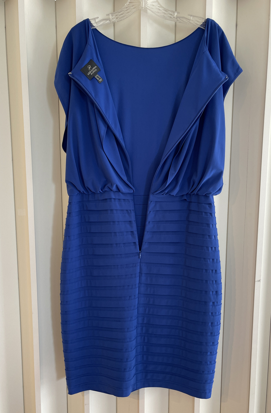 ADRIANNA PAPELL Cobalt Blue Blouson Shutter Pleat Coc… - Gem