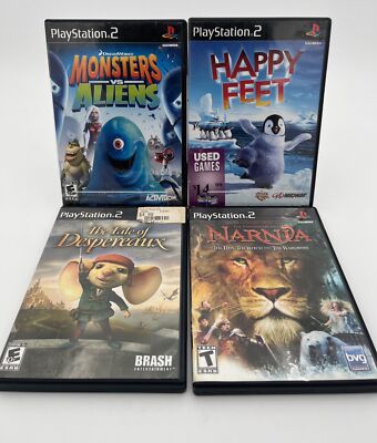 Video Game Lot Monsters vs. Aliens Happy Feet Desperaux Narnia ...
