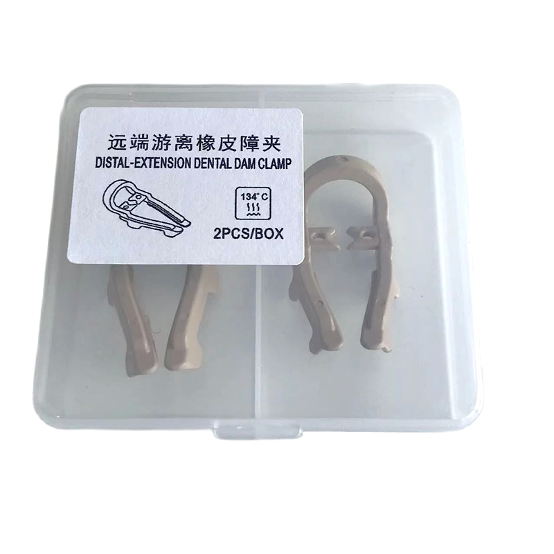 2 Pcs Dental Distal Extension Premolar Rubber Dam Clips Resin Clamp ...