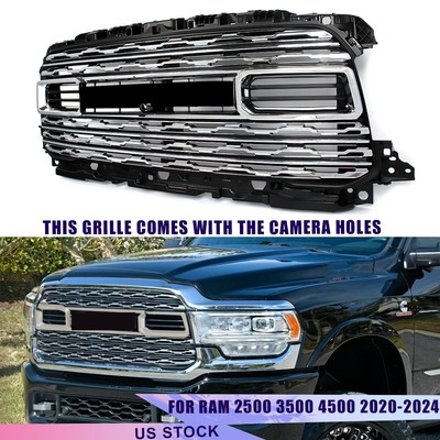 Chrome Front Bumper Grille For Ram 2500 3500 4500 2020-2024 Replace ...