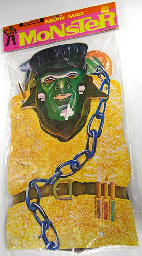 Vtg 1970s Topstone Halloween MEAN MAD MONSTER 36" Frankenstein Jointed ...