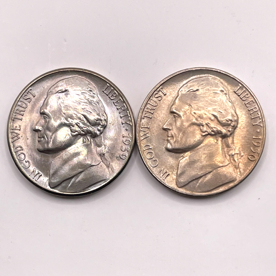 1939-S & 1950-D Jefferson Nickel Key Date Lot - BU / Sharp Steps | eBay