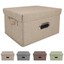Collapsible Storage Bins Linen Fabric Foldable Boxes Organizer ...