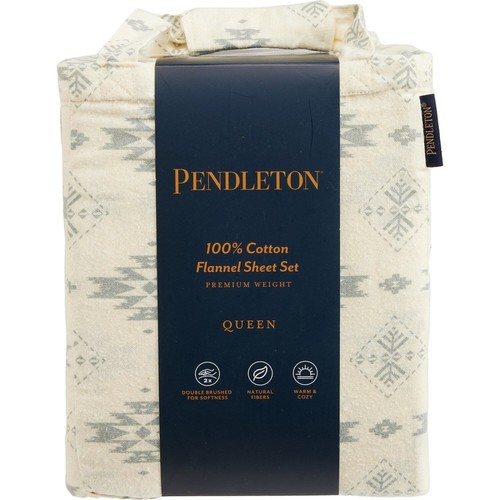 Pendleton Queen Birch Tree Double-Brushed Cotton Flannel Sheet Set 170 ...