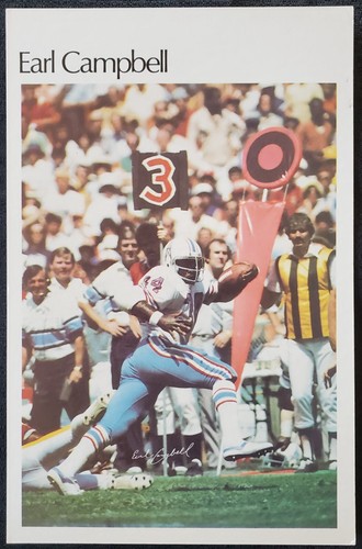 1981 Earl Campbell Sears Marketcom Mini Poster 6x9 Card #48 NFL Houston ...