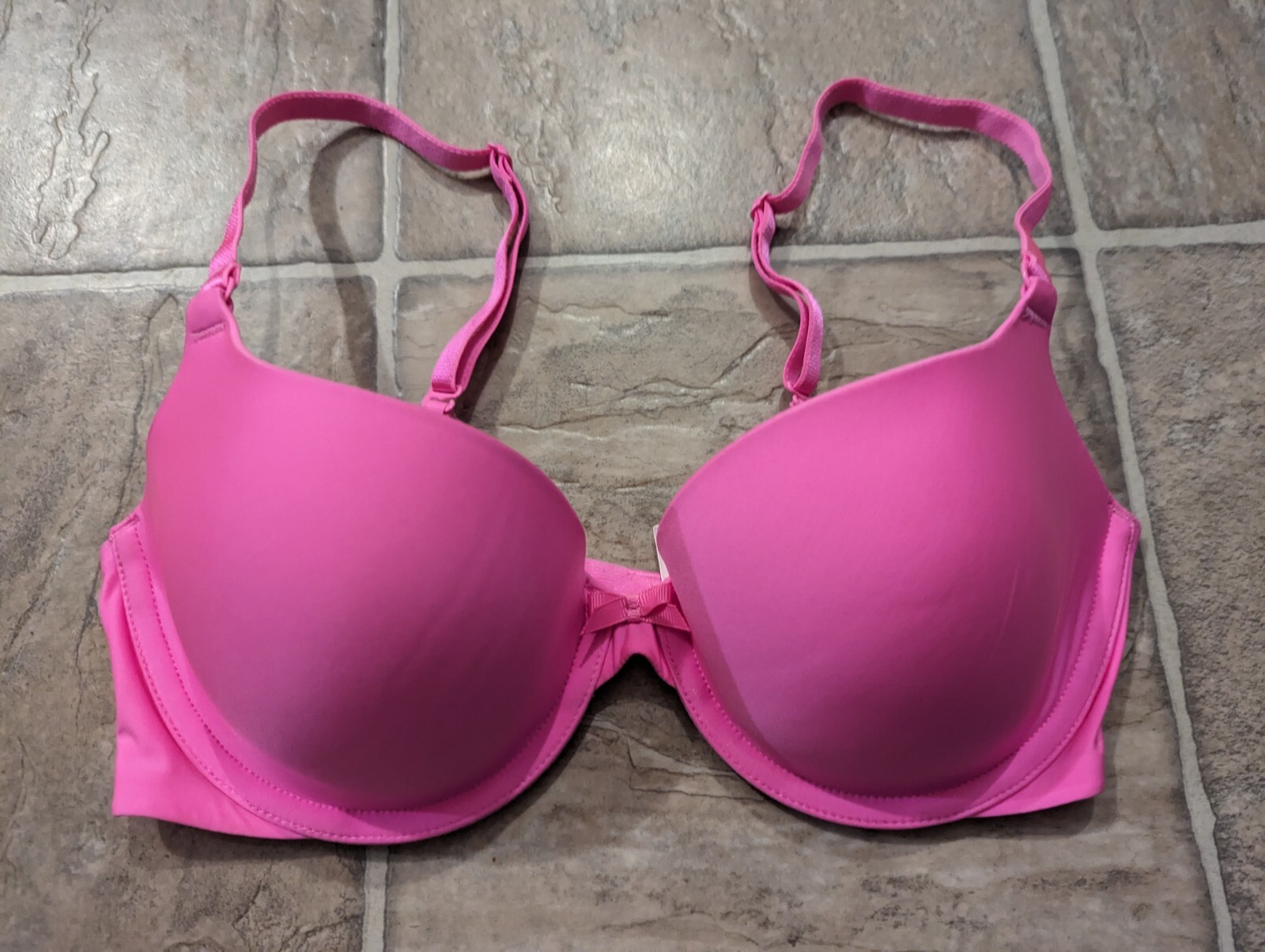 Victoria's Secret Size 32D Women's Hot Pink Neon Pink Lined Demi-Bust ...