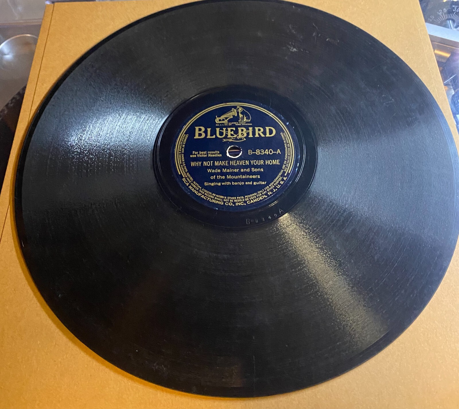 WADE MAINER BLUEBIRD RECORDS 8340 78 RPM PRE-WAR COUNTRY GOSPEL (V ...