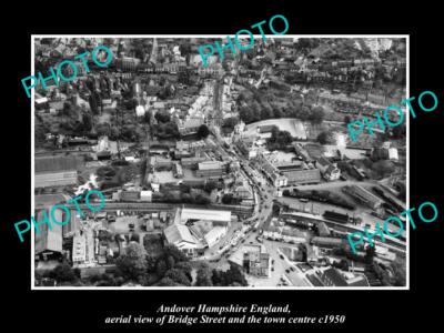 OLD LARGE HISTORIC PHOTO OF ANDOVER HAMPSHIRE ENGLAND BRIDGE ST & TOWN ...