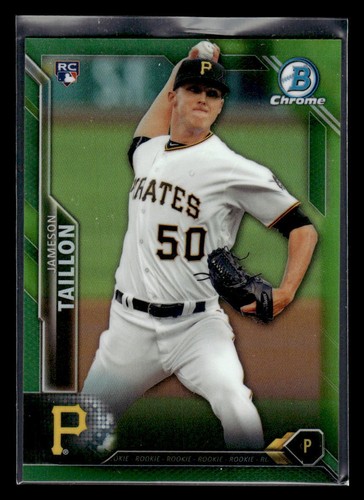 2016 Bowman Chrome #14 Jameson Taillon 70/99 Rookie Green Refractor ...