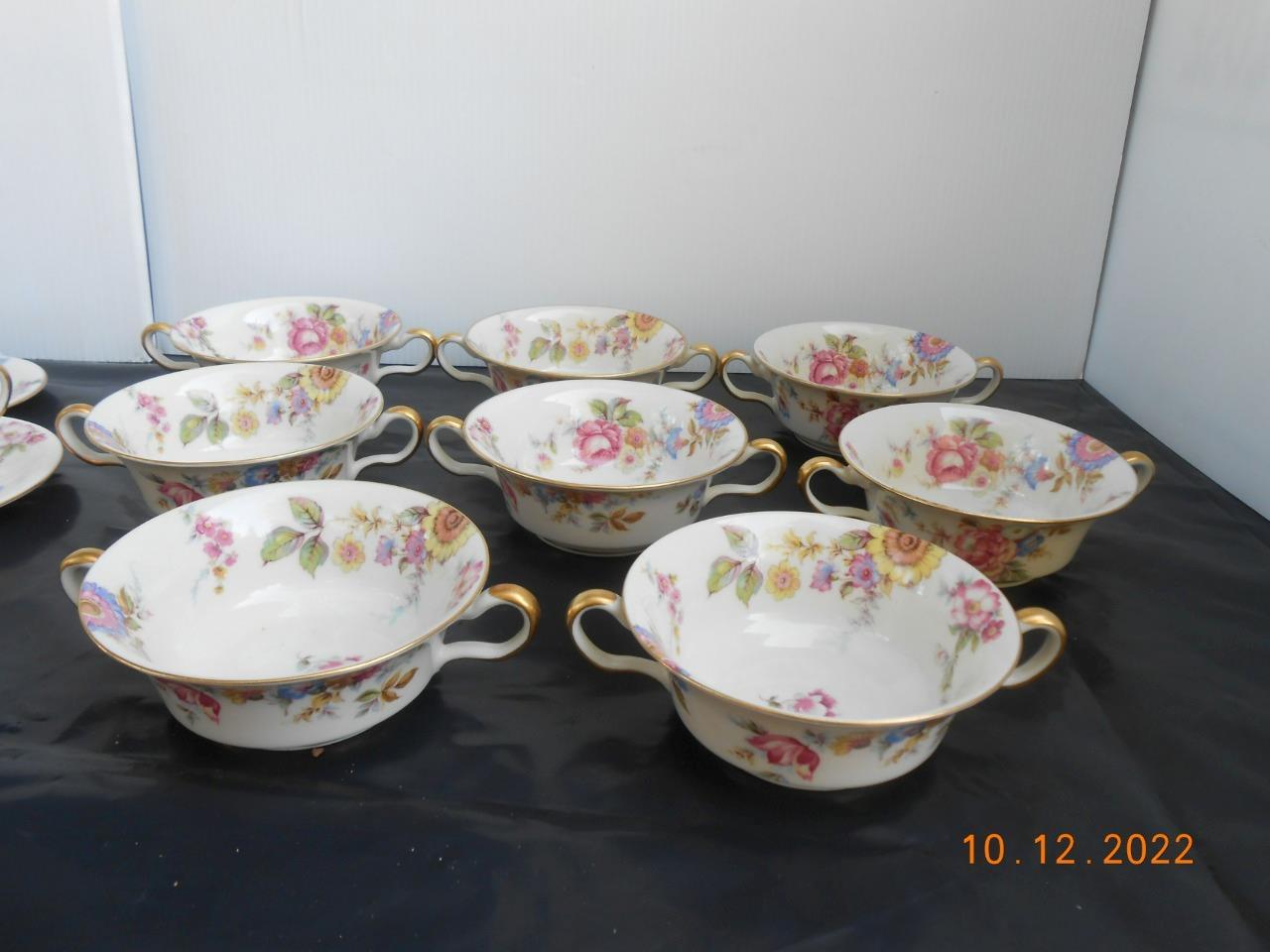 Vtg 1950s CASTLETON CHINA SUNNYBROOKE Dinnerware Dinner Set of 64 pc ...