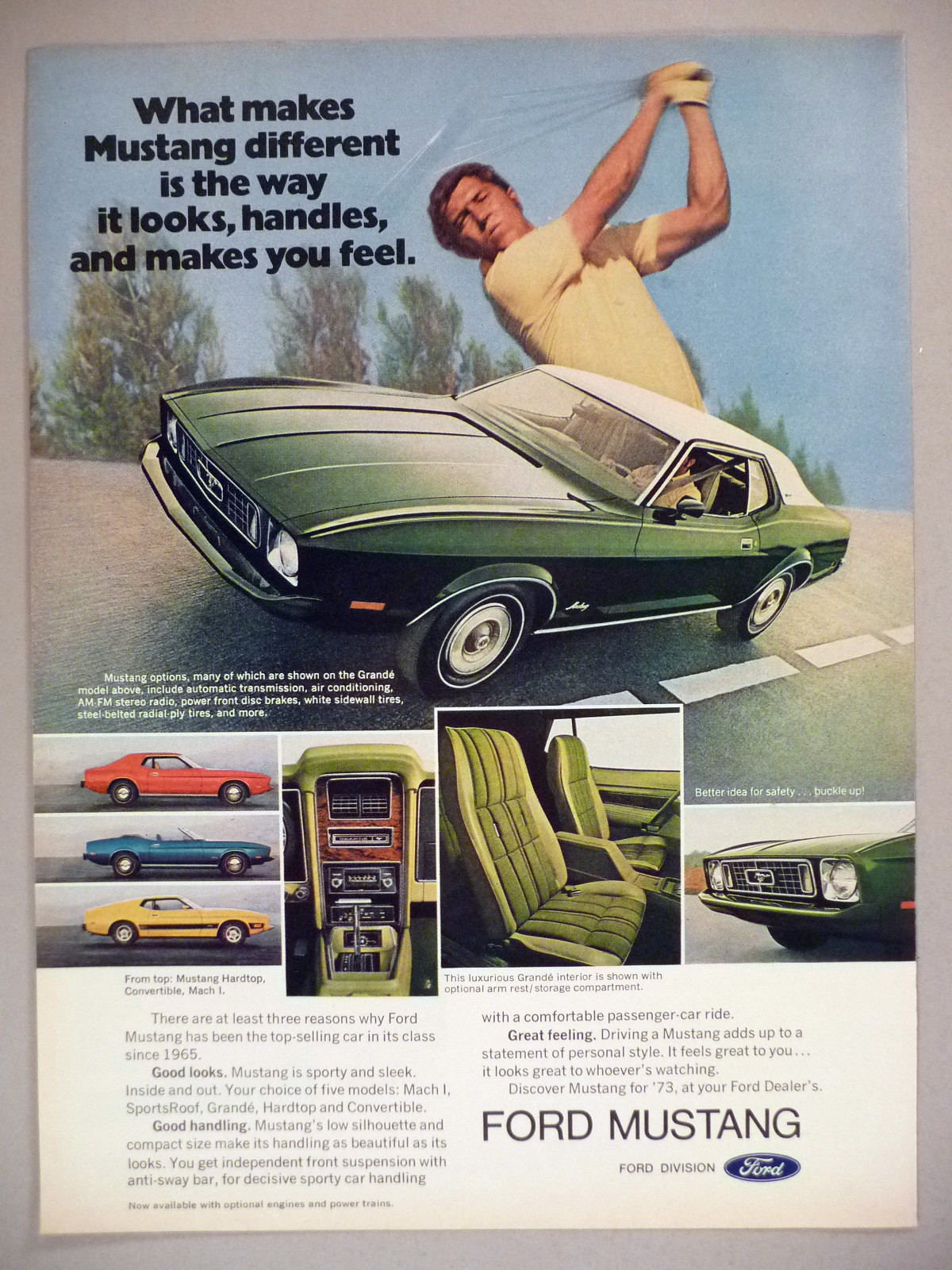 Ford Mustang PRINT AD - 1973 | eBay