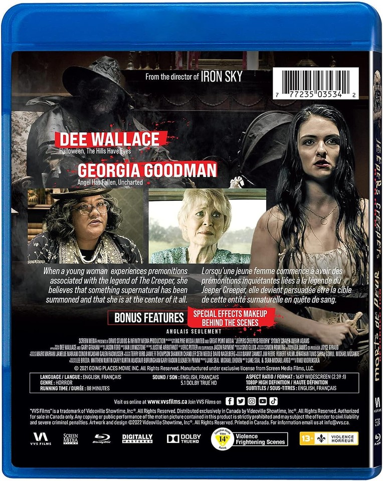 Jeepers Creepers: Reborn (Blu-ray) 2021 Dee Wallace, Georgia Goodman ...