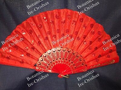 Abanico Fan Dozen/Docena (12) Rojo/Red IFA RELIGION YORUBA | eBay