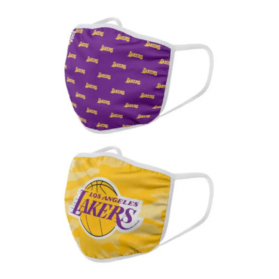 NBA LOS ANGELES LAKERS ADULT FACE COVERING, CASE OF 24 PACKS- 2 PER ...
