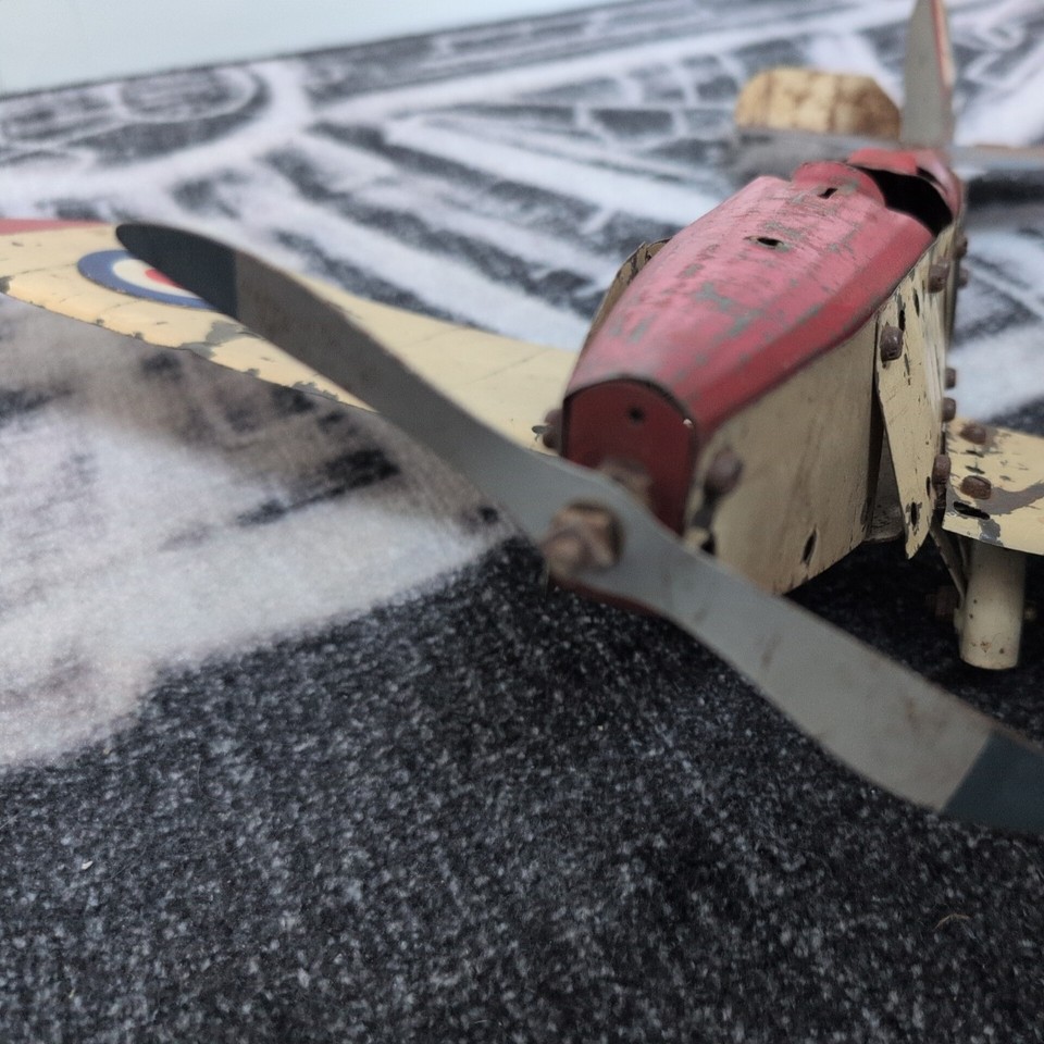 VINTAGE MECCANO 1930S PLANE CREAM & RED AIRCRAFT RAF MODEL CONSTRUCTION ...