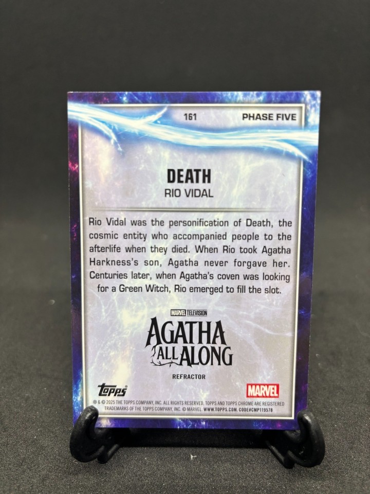 2025 Topps Chrome Marvel Studios Rio Vidal Death #161 Rainbow Refractor ...