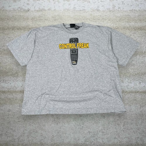 Vintage Control Freak Shirt XL Grey Cotton Humor Satire Comedy Short ...