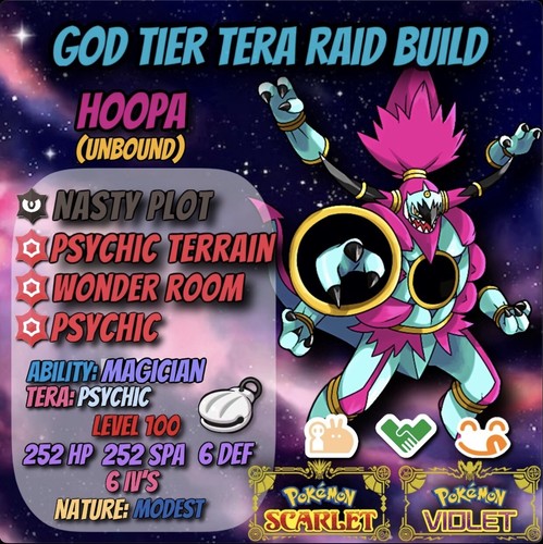 ⭐ Pokemon Scarlet and Violet ⭐ Hoopa (Unbound) ⭐ ☄️ GOD TIER TERA RAID ...