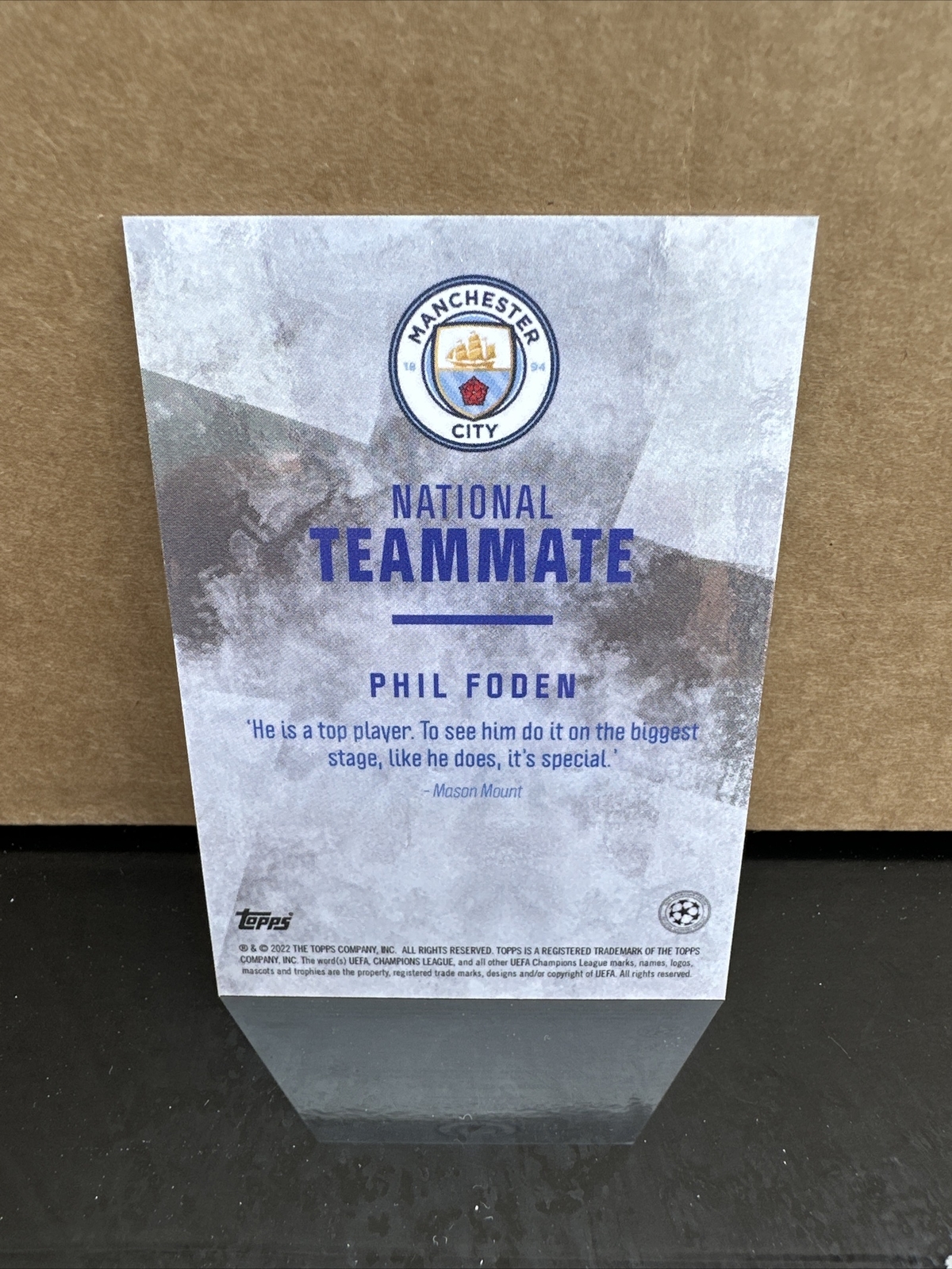 Phil Foden /99 Numbered Soccer Trading Card Ucl Manchester City England ...