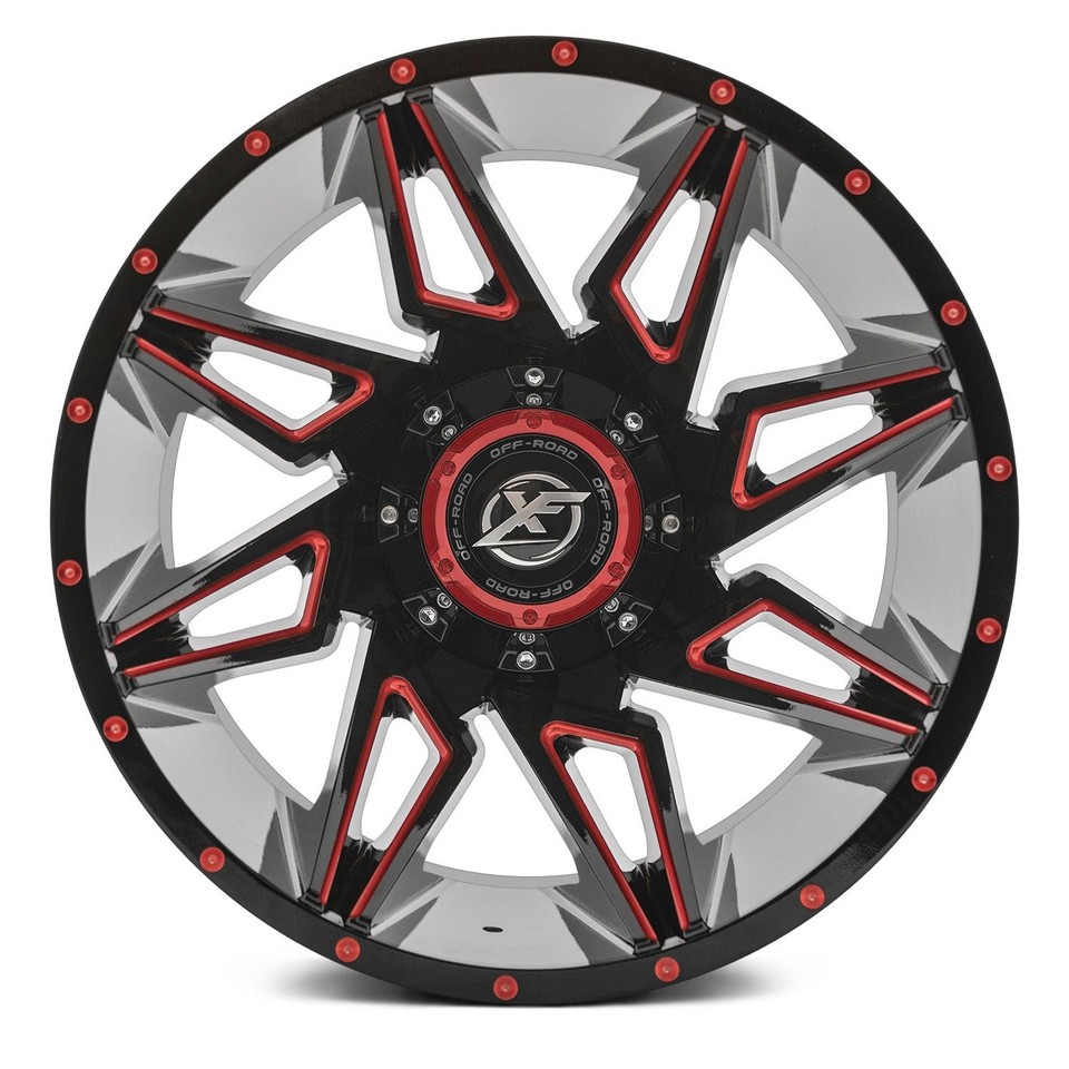 XF Off-Road XF-218 Wheels 20x10 (-12, 5x127, 78.1) Black Rims Set of 4 ...