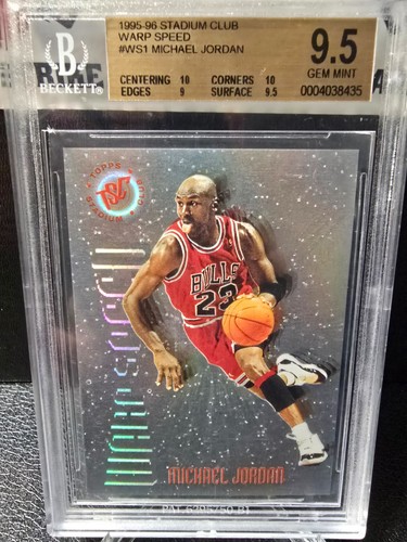 1995-96 Stadium Club Warp Speed MICHAEL JORDAN #WS1 BGS 9.5 GEM MINT ...