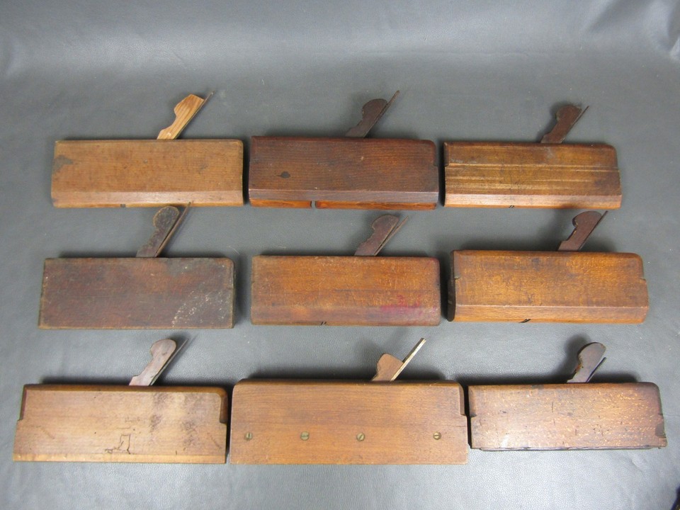 Job lot of 40 old wooden moulding & rebate planes - vintage woodworking ...