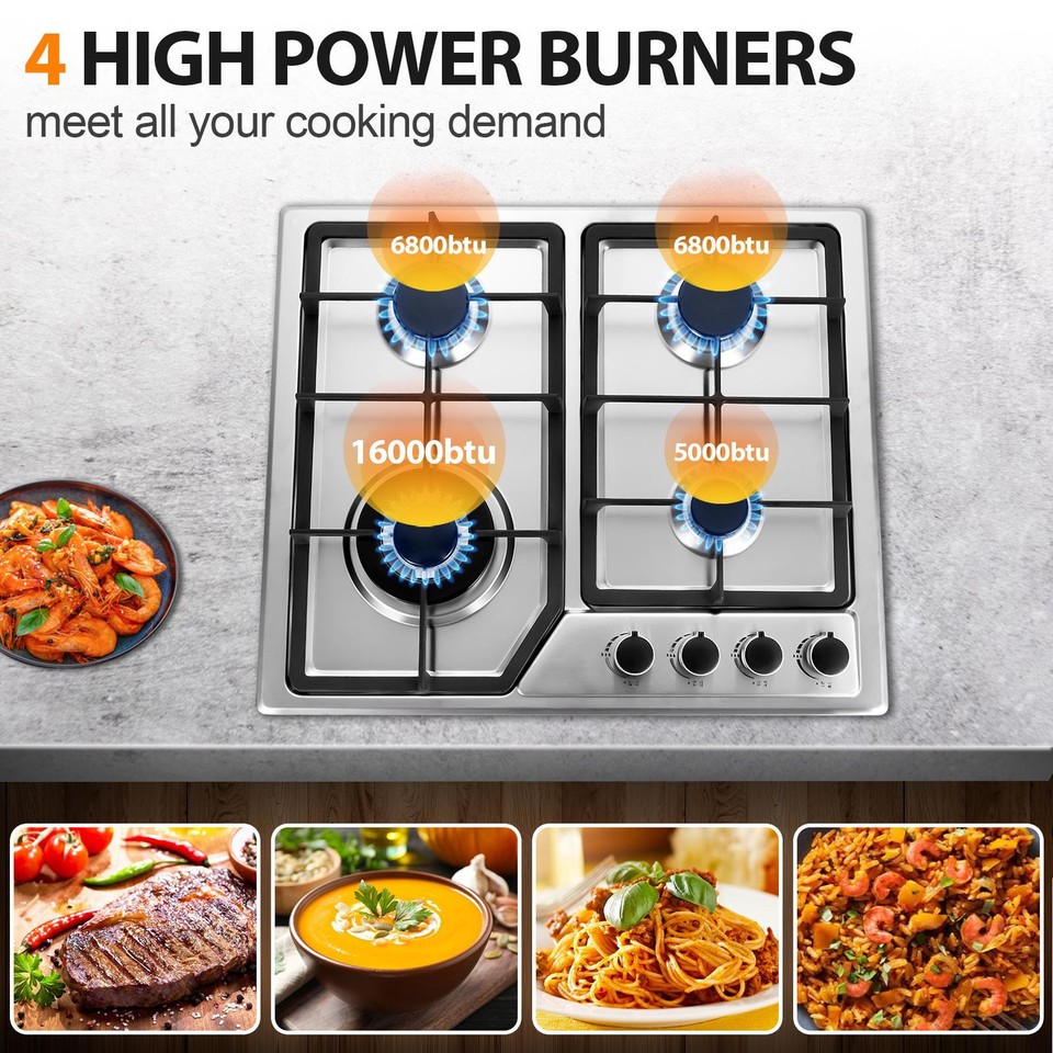 UK Portable Caravan Camper Van 4 Burner Gas Hob LPG Stove Kitchen ...