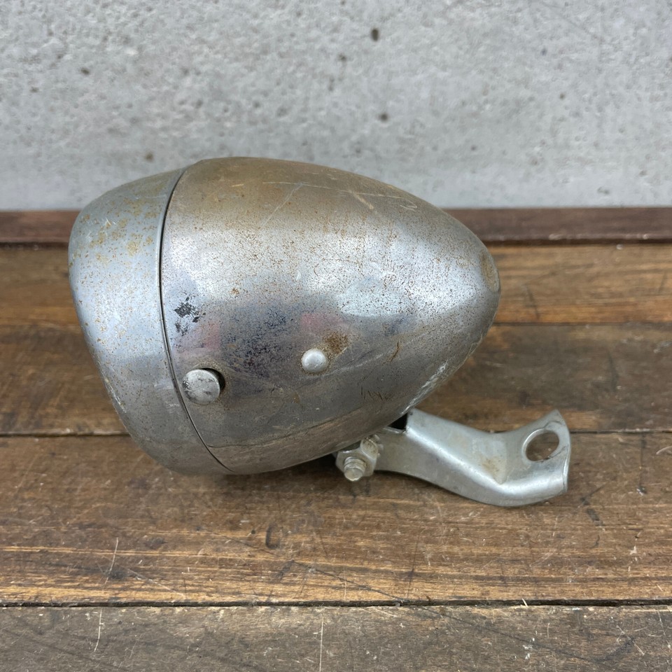 Vintage Front Bicycle Light Headlight PARTS Chrome Teardrop Cruiser ...