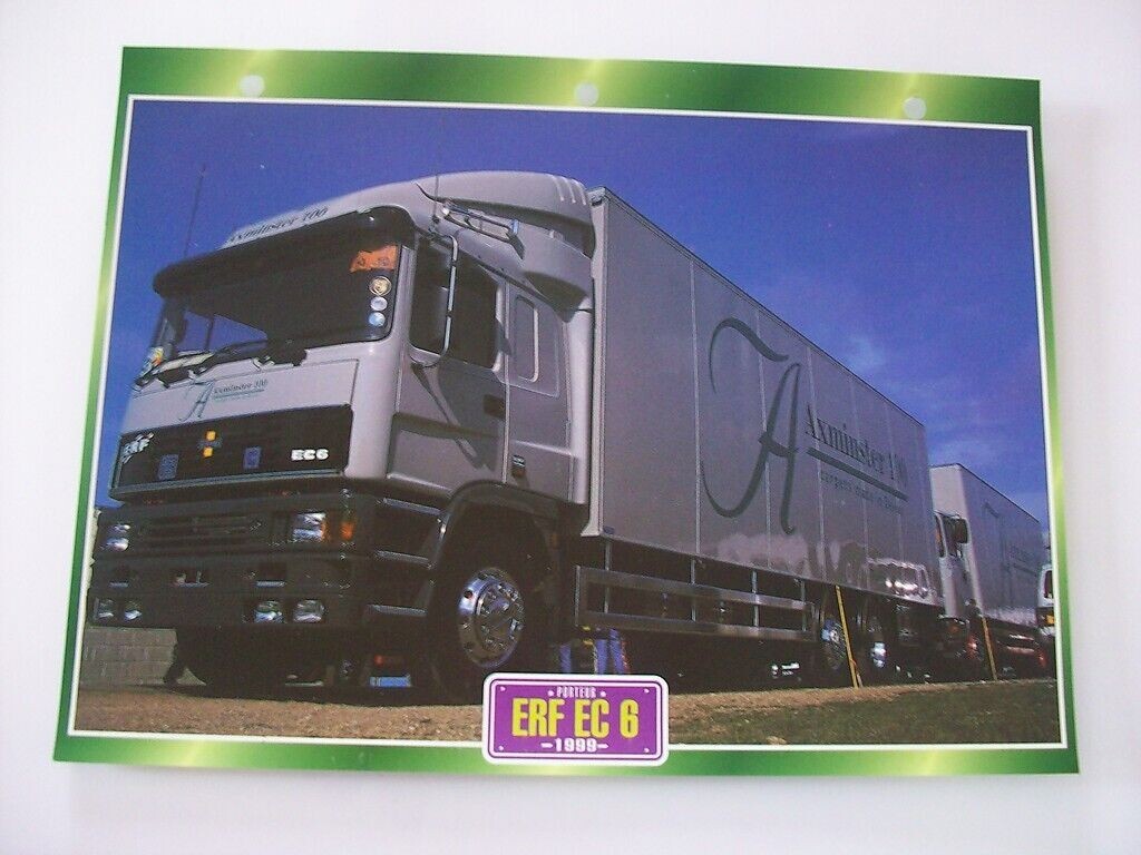 CARTE FICHE CAMION PORTEUR ERF EC 6 1999 | eBay