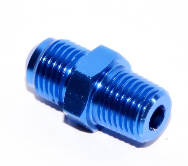 6AN AN-6 to 1/4NPT Male Thread Aluminum Anodized Fitting Adapter BLUE ...