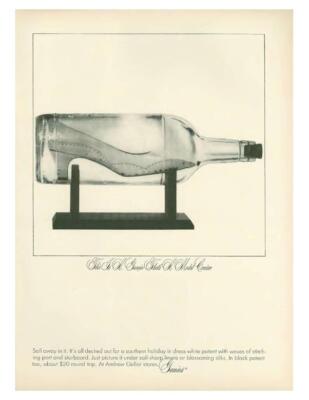 1963 Gamins Fashion Shoes PRINT AD Shoe in a Bottle | eBay