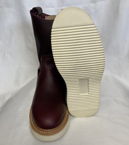 DON VITO BOOTS SIZE 7.5 EE WINE OILY LEATHER / ROUND TOE / MADE IN ...