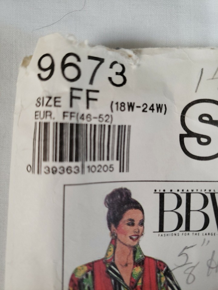 Simplicity Big Beautiful Woman Sewing Pattern 18W - 24W Separates #9673 ...
