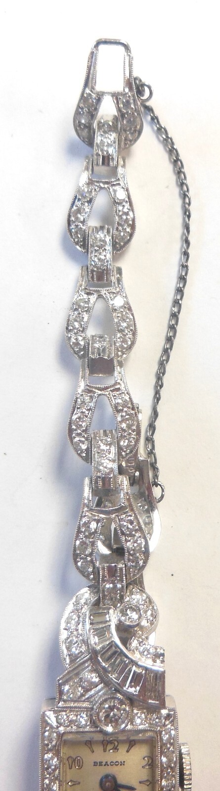 Nastrix Beacon Fabulous Solid Platinum 122 Diamond Studded 6.25" Wrist ...