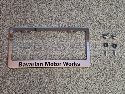 Bavarian Motor Works Chrome Stainless Steel US/Canada License Plate ...