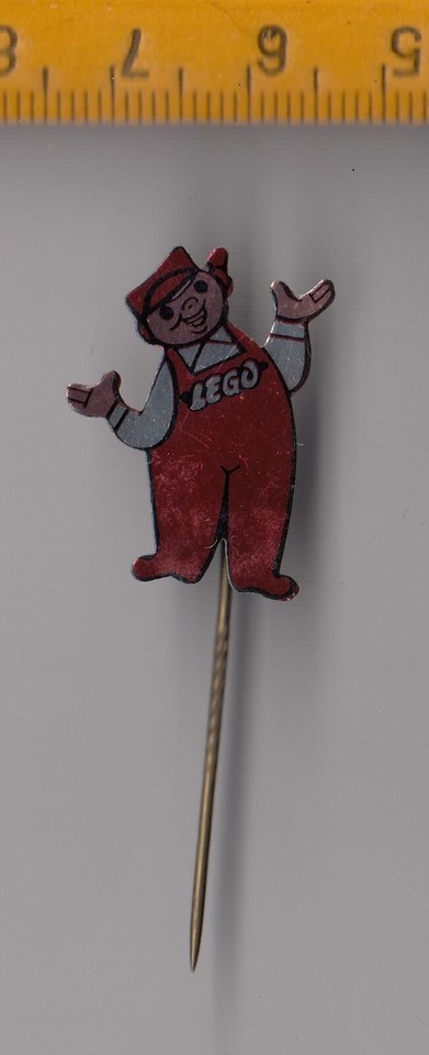 Vintage LEGO stick pin badges 1960s Logo Building Bricks Man Toy Toys ...