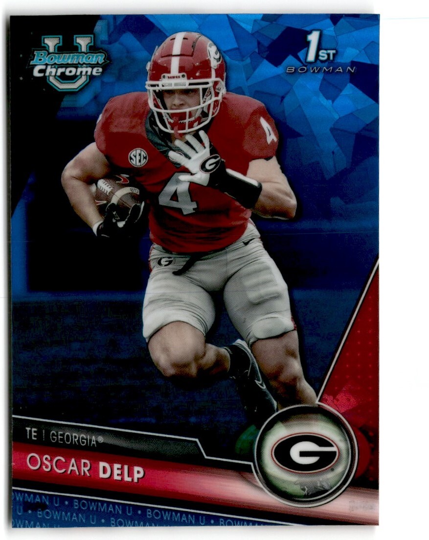 2023 Bowman Chrome University Sapphire Oscar Delp RC Georgia Bulldogs ...