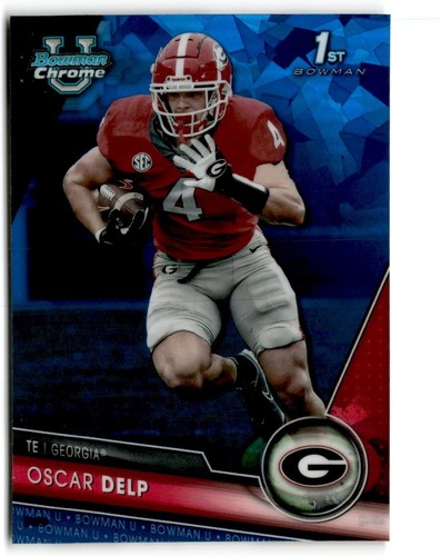 2023 Bowman Chrome University Sapphire Oscar Delp RC Georgia Bulldogs ...