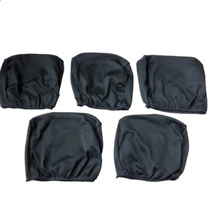 Set of 5 Ps Black Headrest Covers For Car Van Bus Five Headrest Covers ...