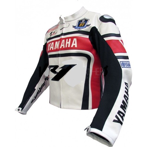 Men's Yamaha R1 Motorbike Motorcycle leather jacket | eBay