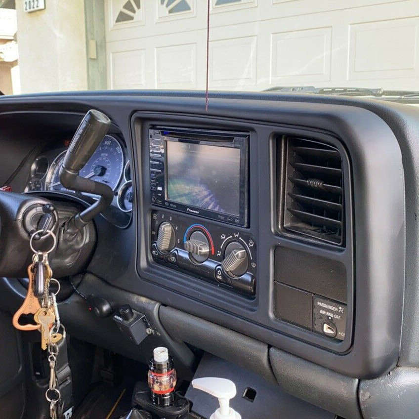 Double DIN Truck Dash Kit For Chevy Silverado GMC Sierra 1999-02 Matte ...