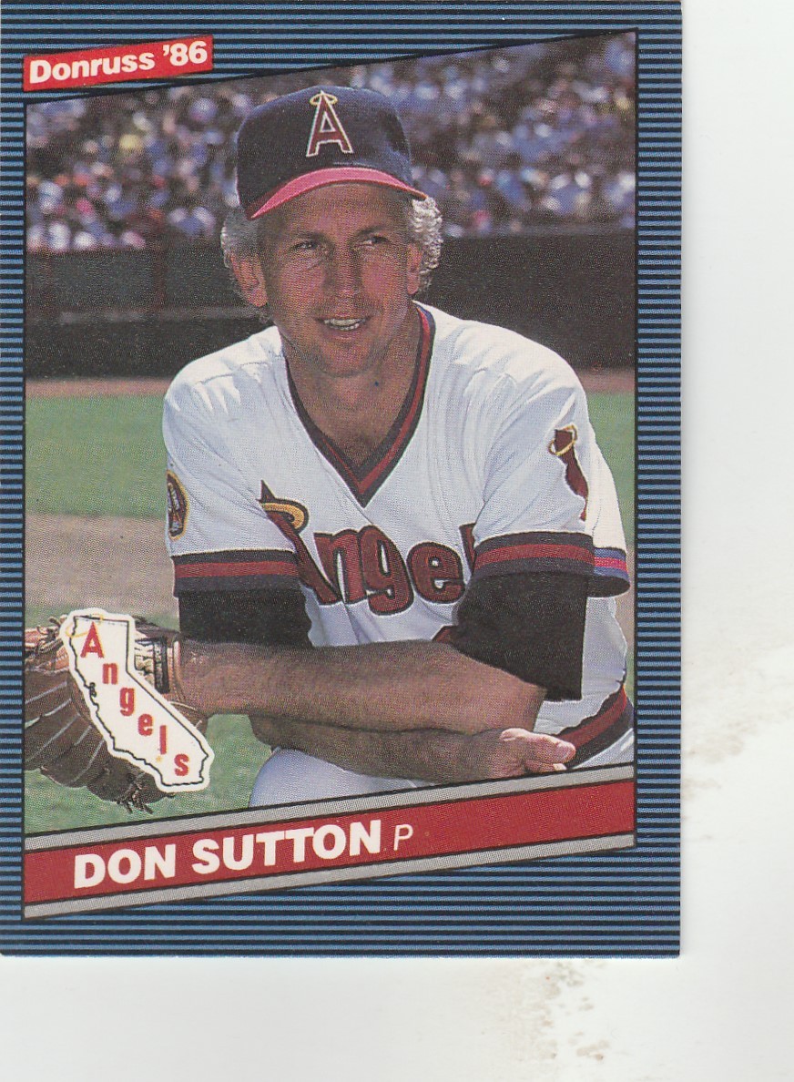 FREE SHIPPING-MINT-1986 Donruss California Angels #611 Don Sutton | eBay