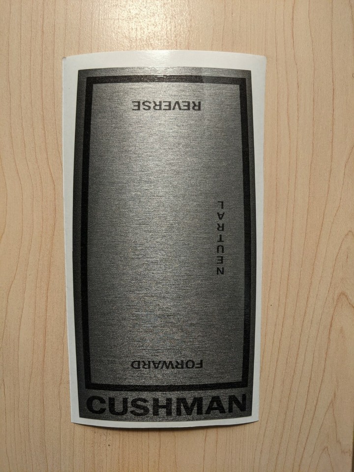 Cushman Forward and Reverse Switch Decal - Shift Sticker | eBay
