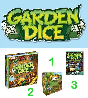 LOT of THREE (3) - Garden, Harvest Dice + Expansion - Board Game ...